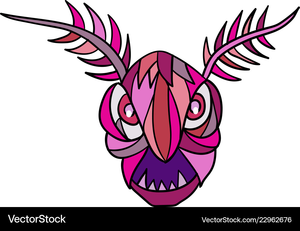 Mothman head mosaic Royalty Free Vector Image - VectorStock