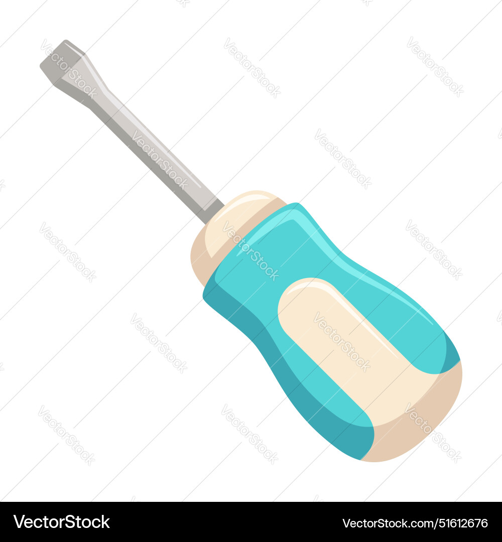 Slotted head screwdriver working tool for repair Vector Image