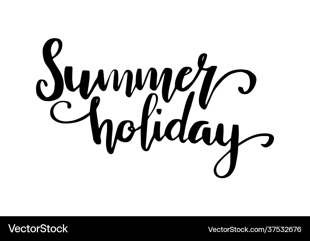 Summer holiday hand written letters Royalty Free Vector