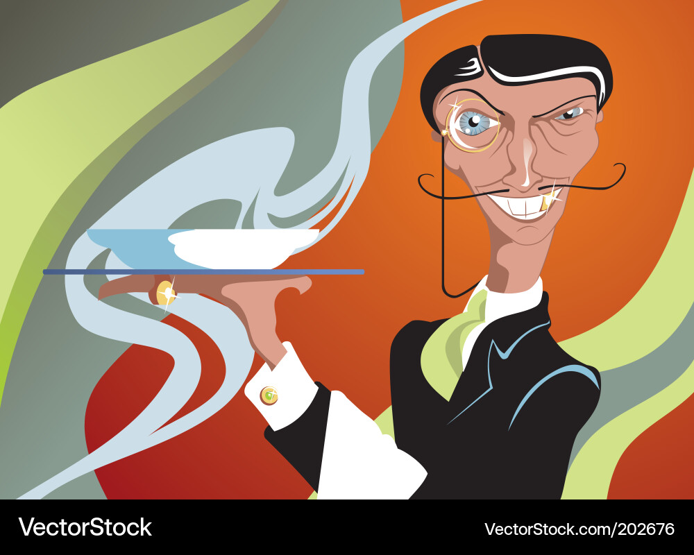 Waiter Royalty Free Vector Image - VectorStock