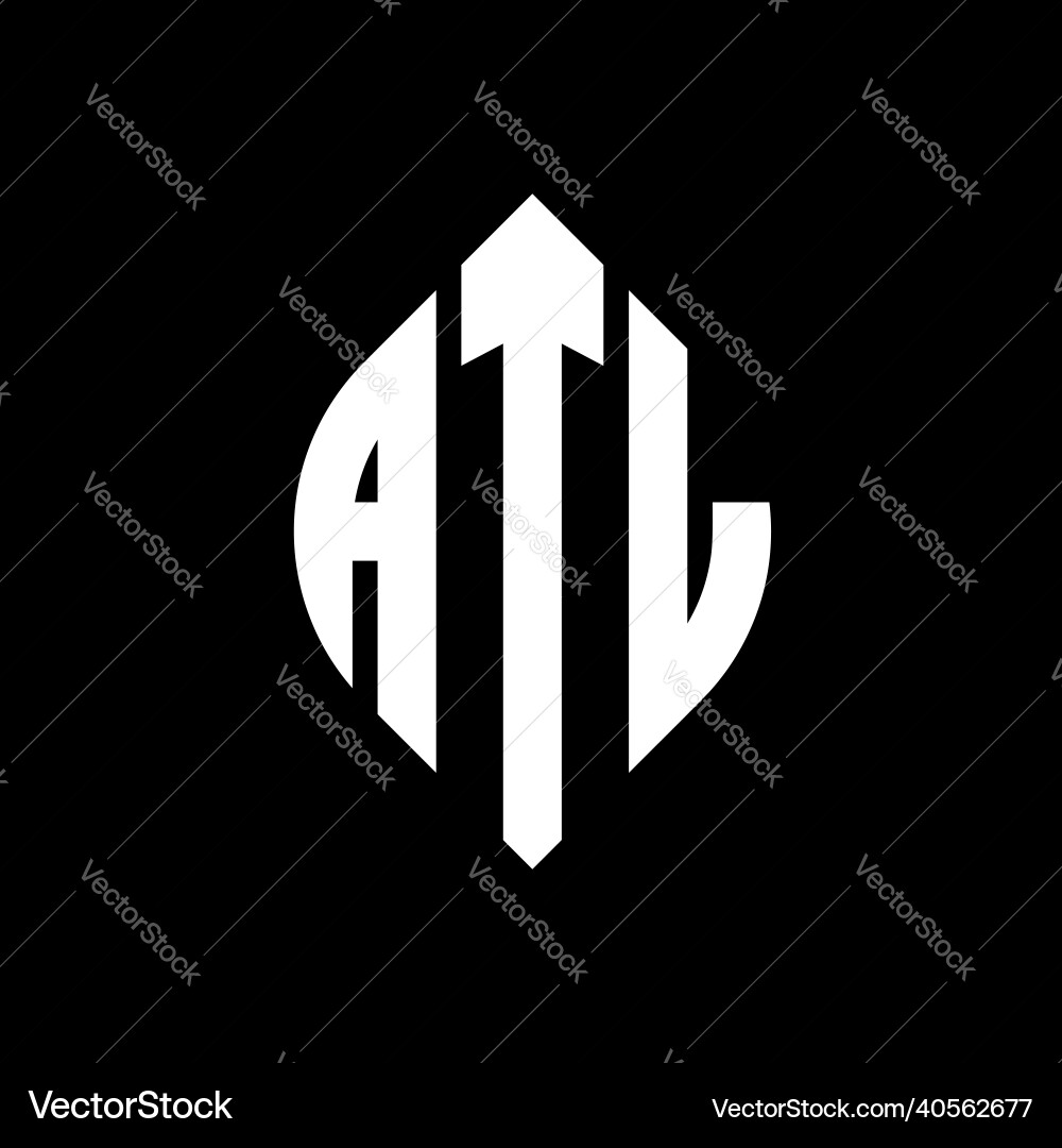 ATL Circle Logo - Monogram Letter Mark Royalty Free Vector