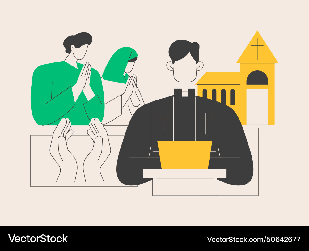 Christian event abstract concept Royalty Free Vector Image