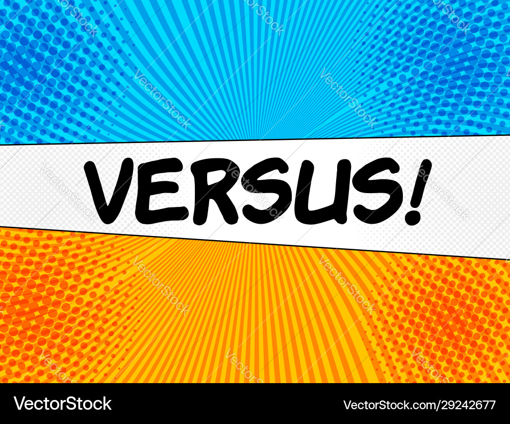 Comic competition and challenge concept Royalty Free Vector