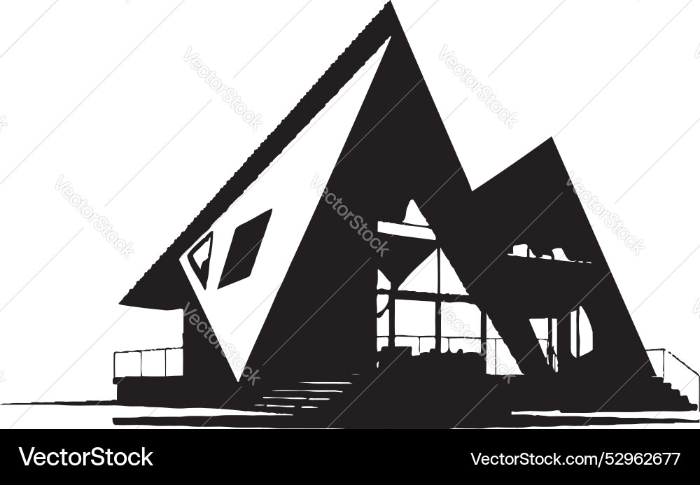 Dynamic residence impression conceptual house Vector Image