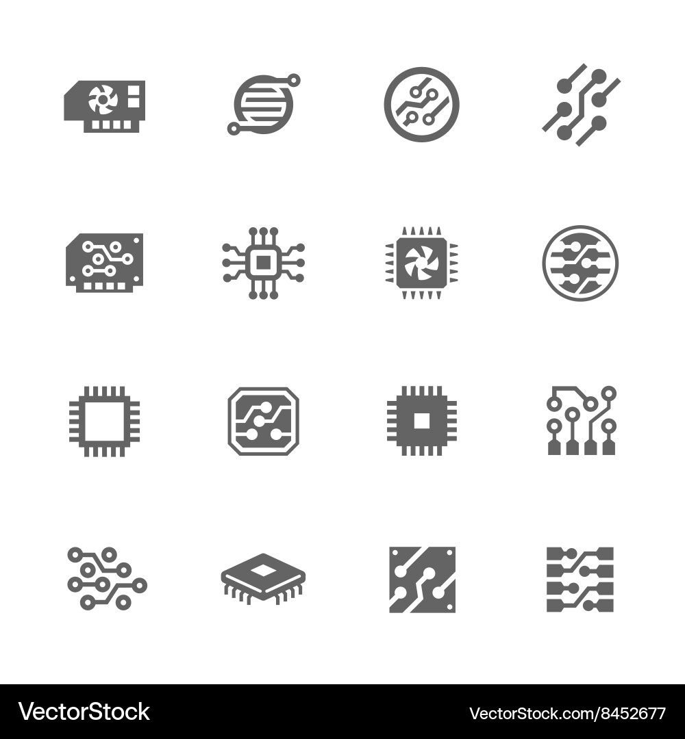 Simple electronics icons Royalty Free Vector Image