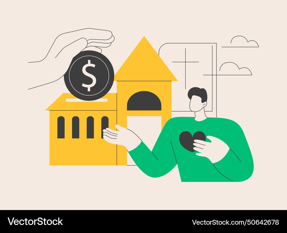 Donation abstract concept Royalty Free Vector Image