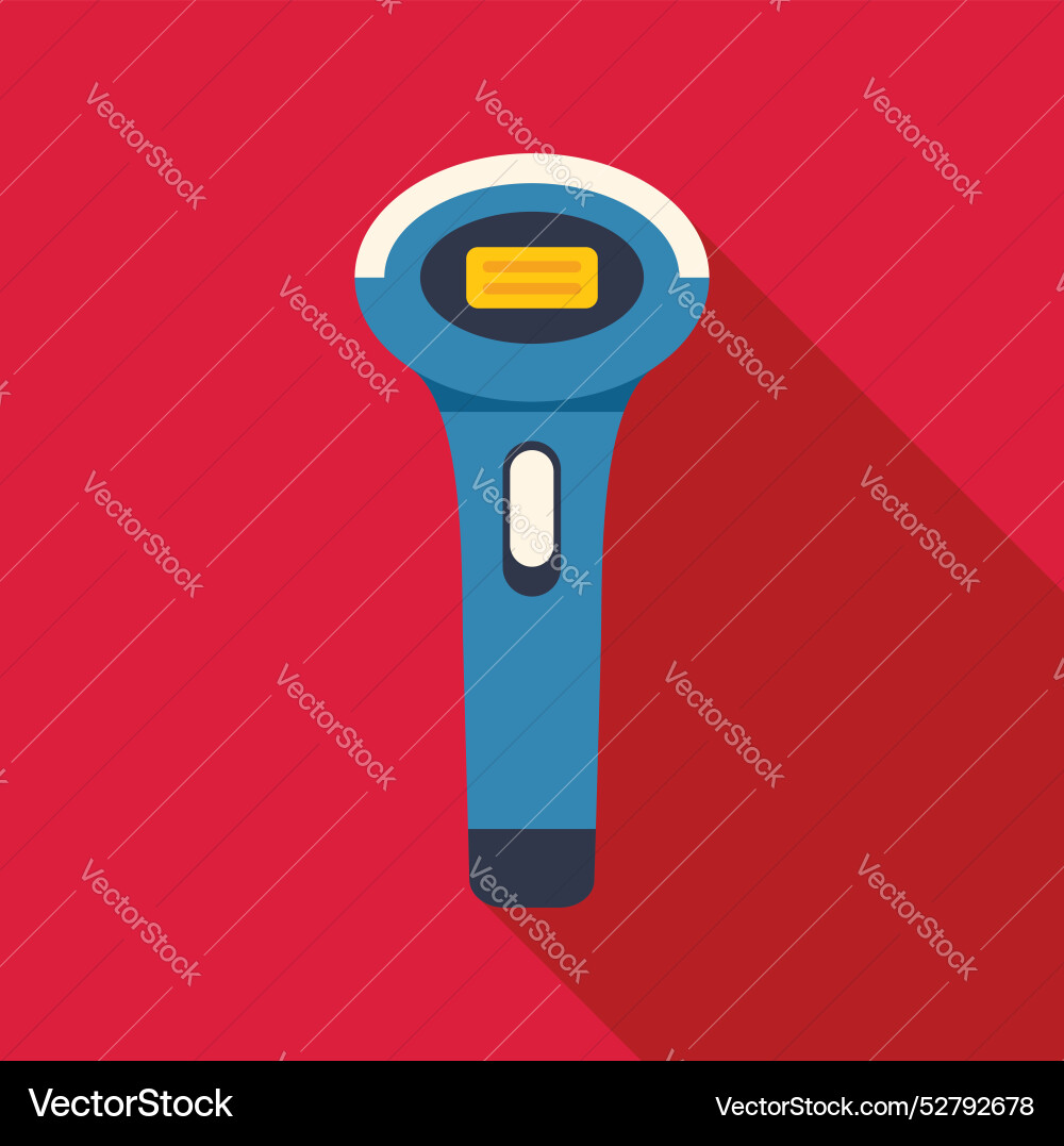 Electronic barcode scanner scanning bar code Vector Image