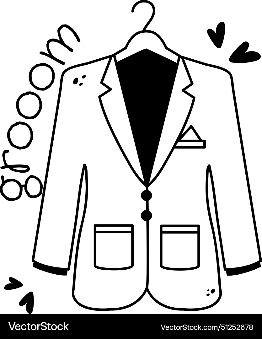 Groom suit Royalty Free Vector Image - VectorStock