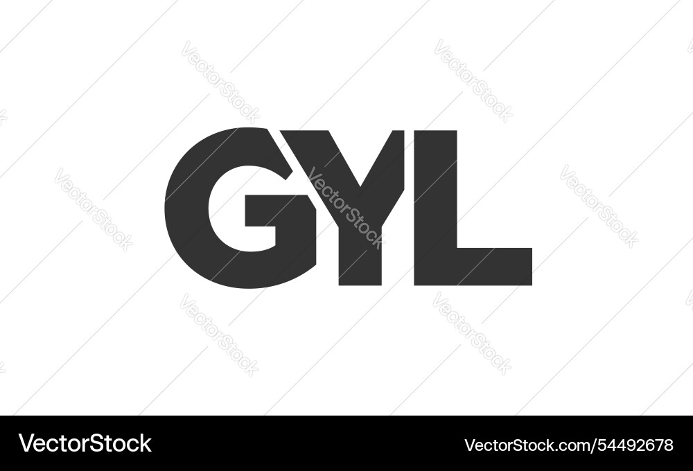 Gyl logo design template with strong and modern Vector Image