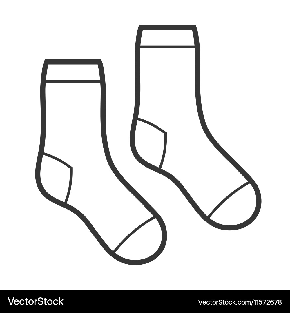 Pair of white socks icon Royalty Free Vector Image
