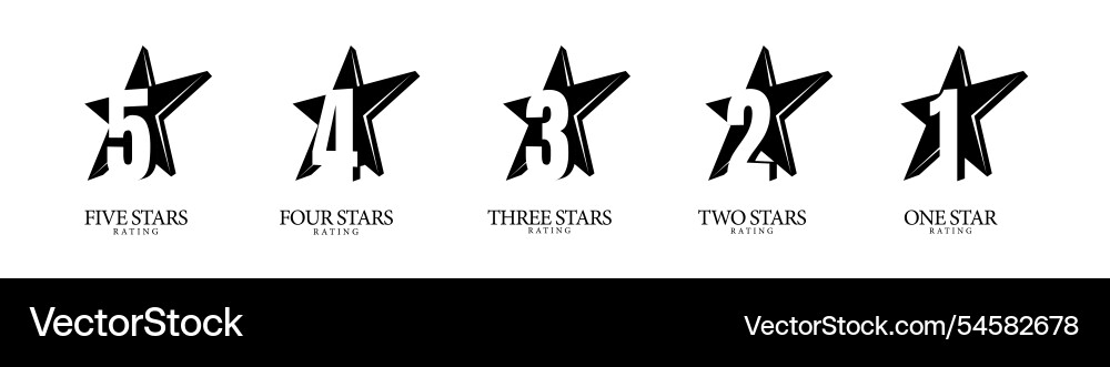 Star rating symbol or emblem Royalty Free Vector Image