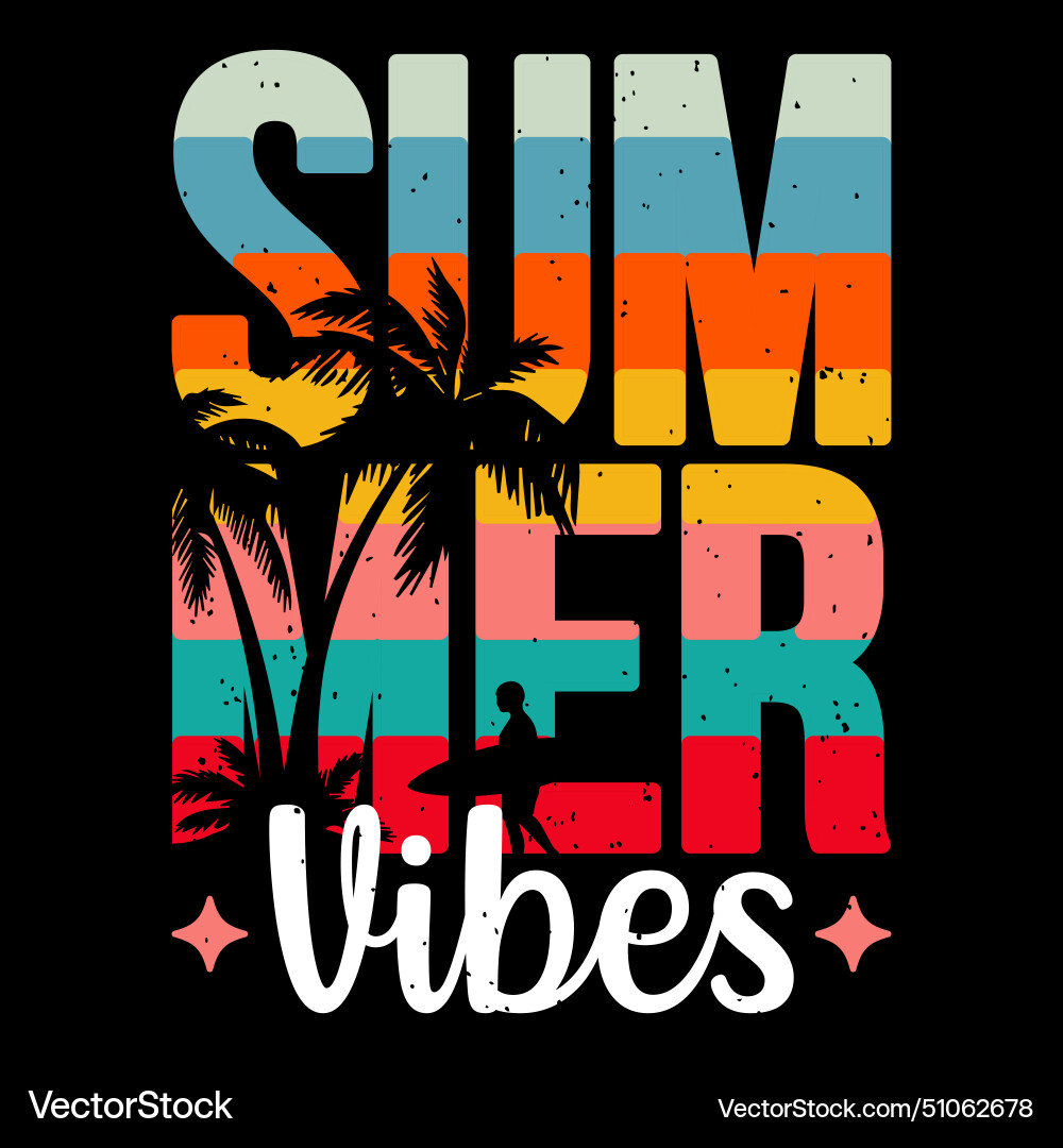 Summer-vibes-t-shirt-design-15 Royalty Free Vector Image