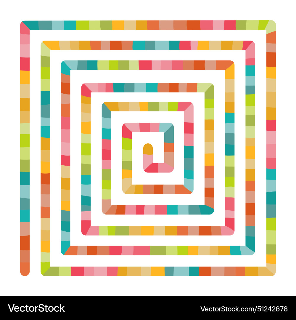 Vivid spiral square poster Royalty Free Vector Image