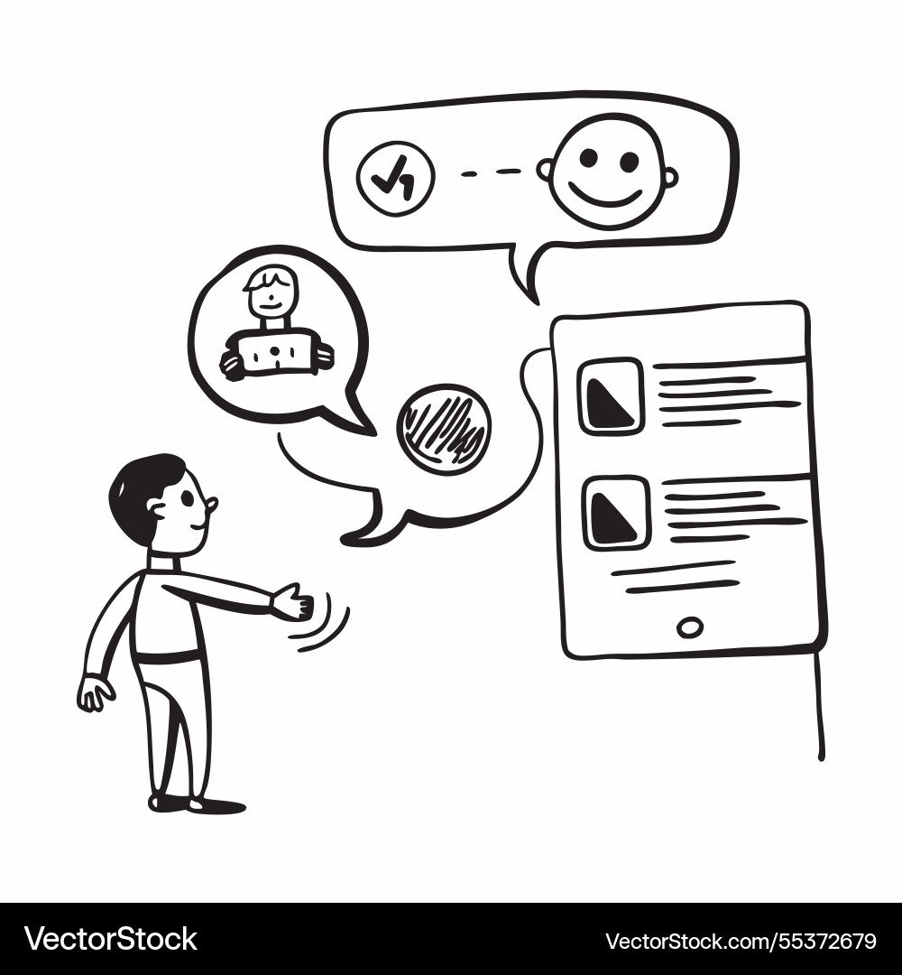 Ai sentiment analysis and social listening Vector Image