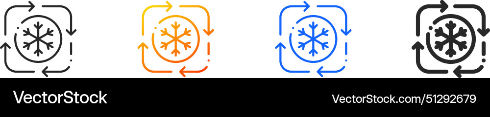 Circulation iconthin linear gradient blue stroke Vector Image