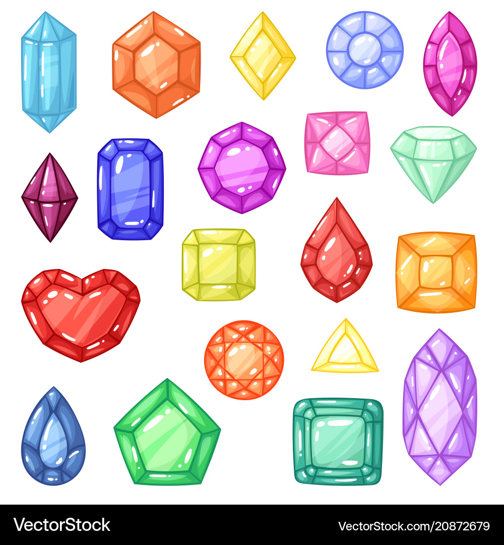 Diamond gem and precious gemstone Royalty Free Vector Image