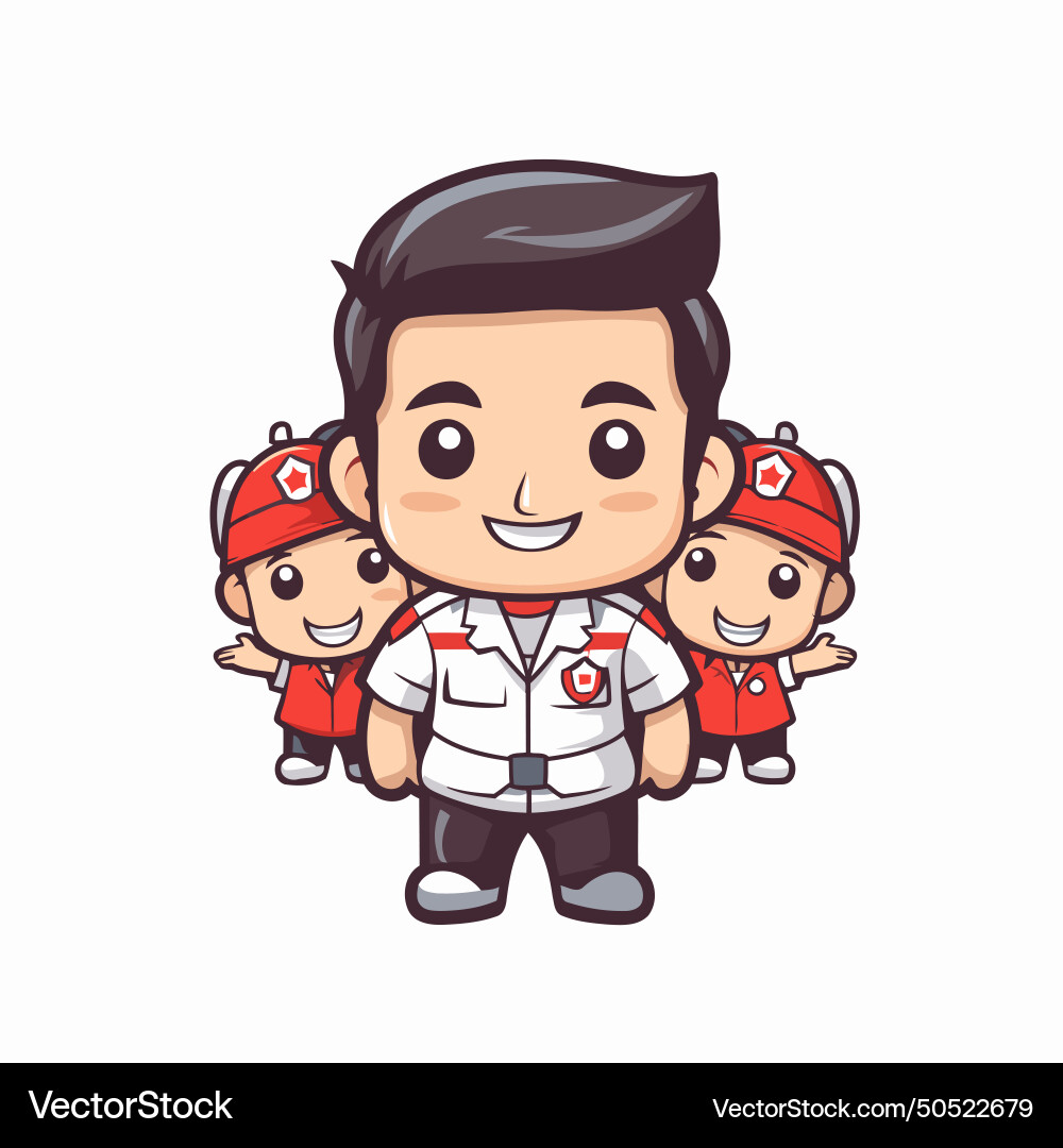 Doctor team mascot design eps10 contains Vector Image