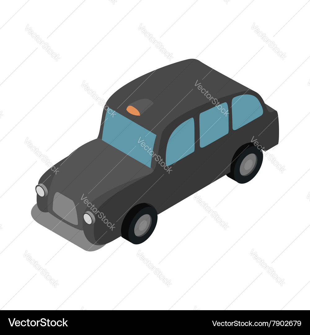 London black cab icon isometric 3d style Vector Image