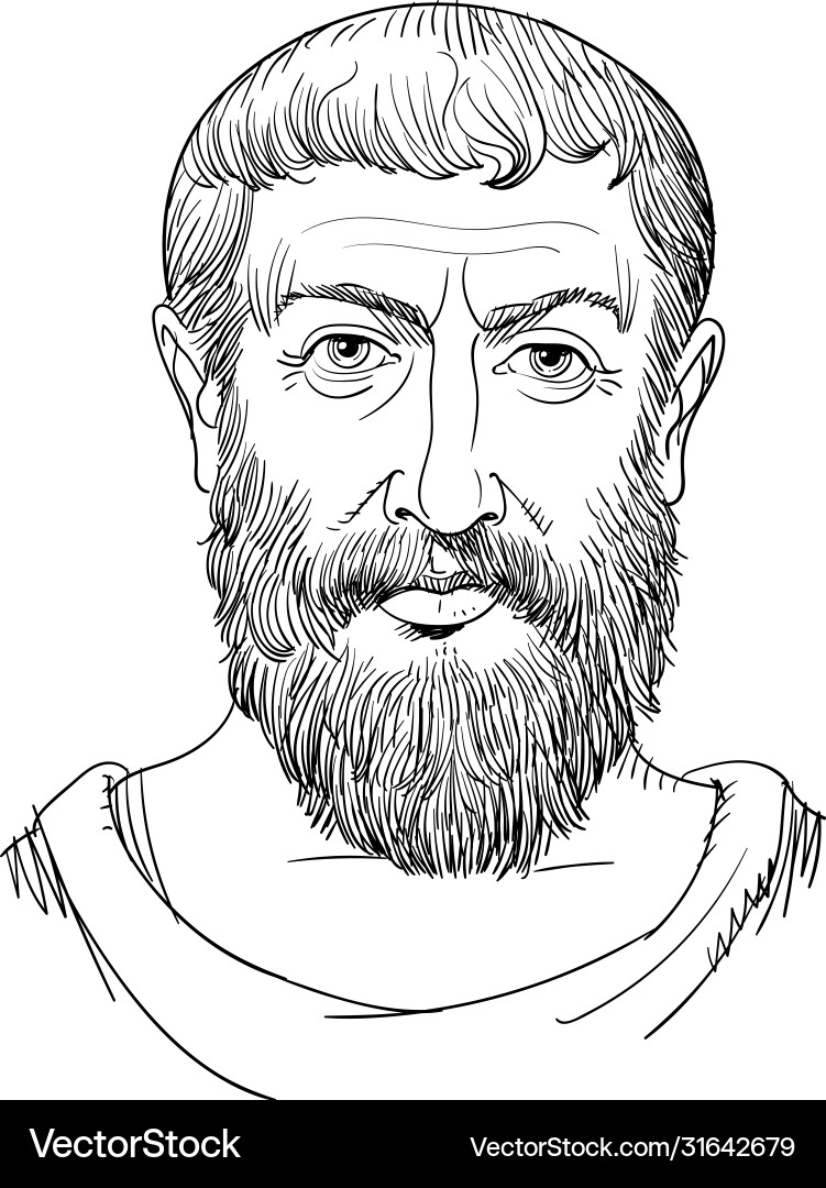 Parmenides Royalty Free Vector Image - VectorStock