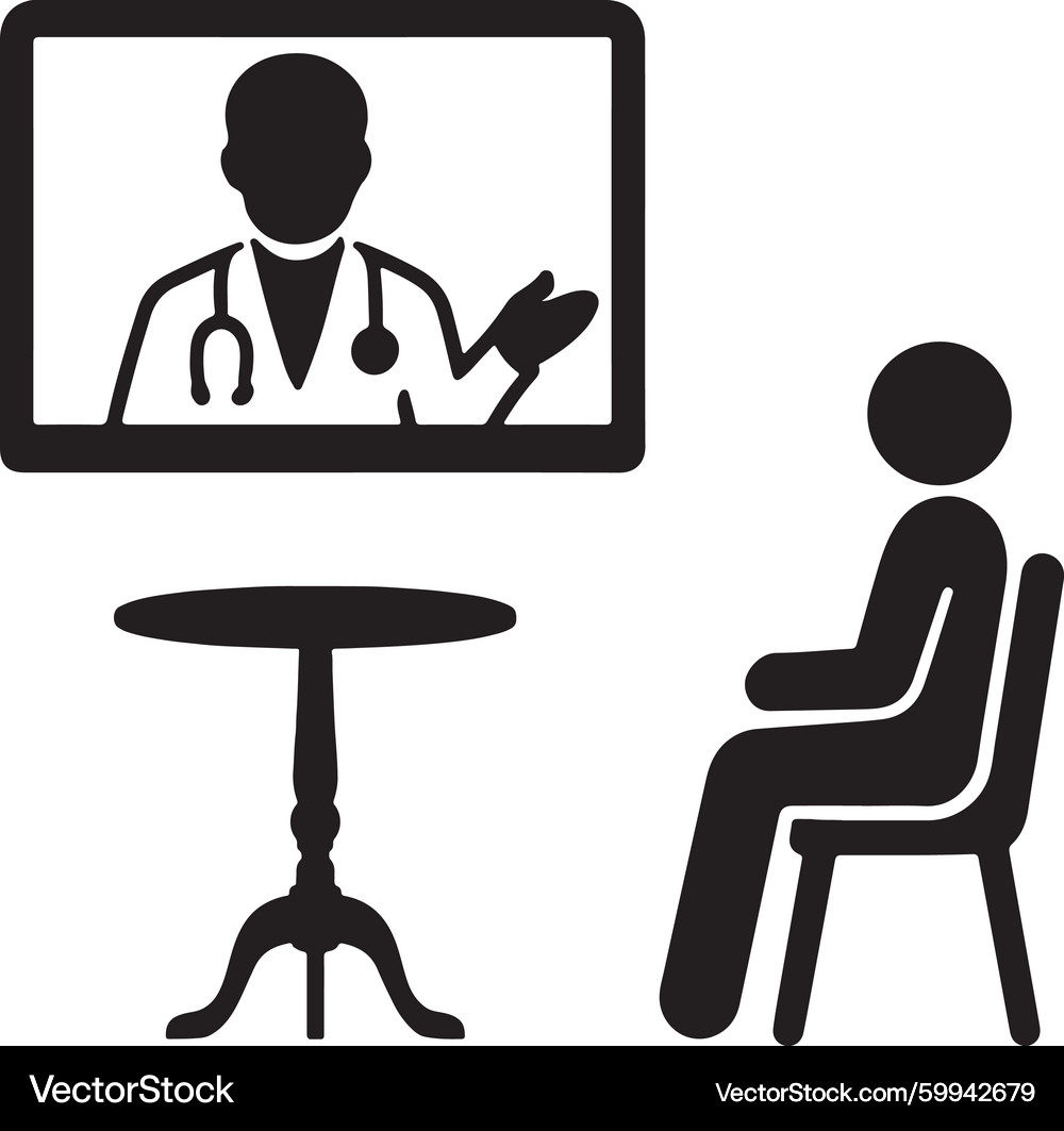 Remote Doctor Consultation – Royalty-Free Vector | VectorStock