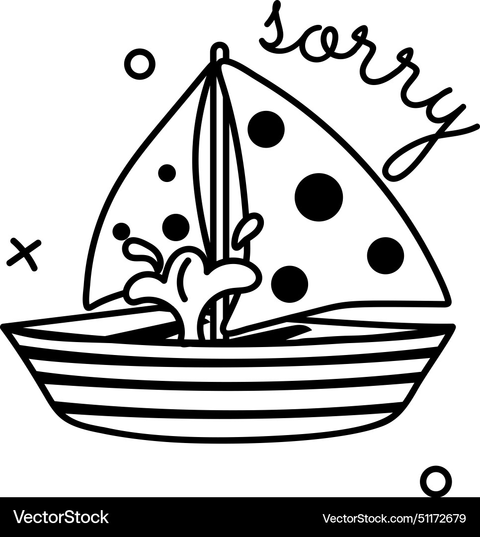 Sinking boat Royalty Free Vector Image - VectorStock