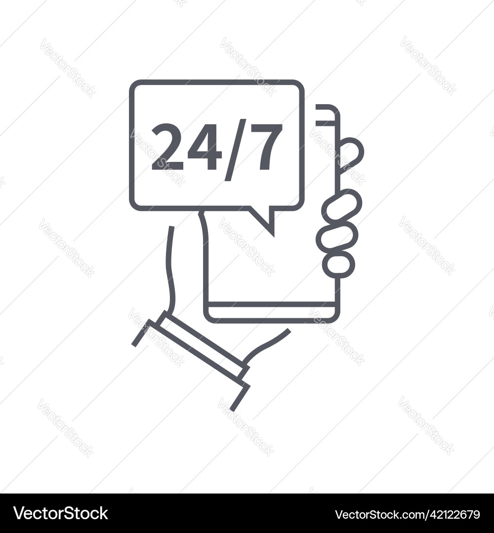 Support - modern black line design style icon Vector Image