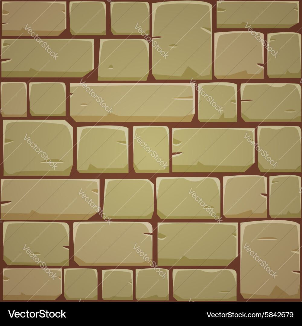 Yellow Stone Brick Wall Royalty Free Vector Image