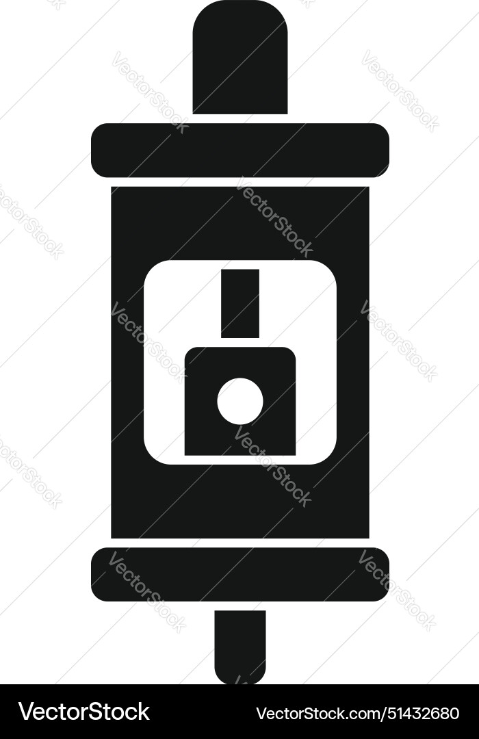 A cartridge fuse icon Royalty Free Vector Image