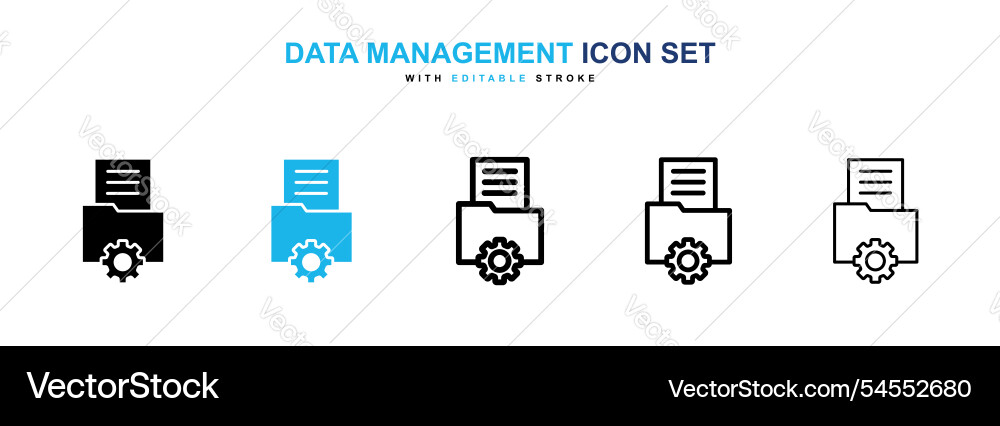 Data management icon Royalty Free Vector Image