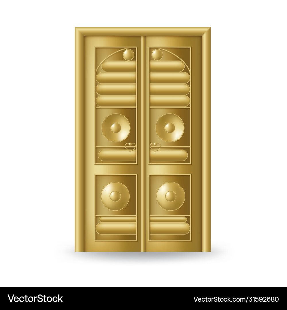 Golden Kaaba Door Icon Royalty Free Vector Image