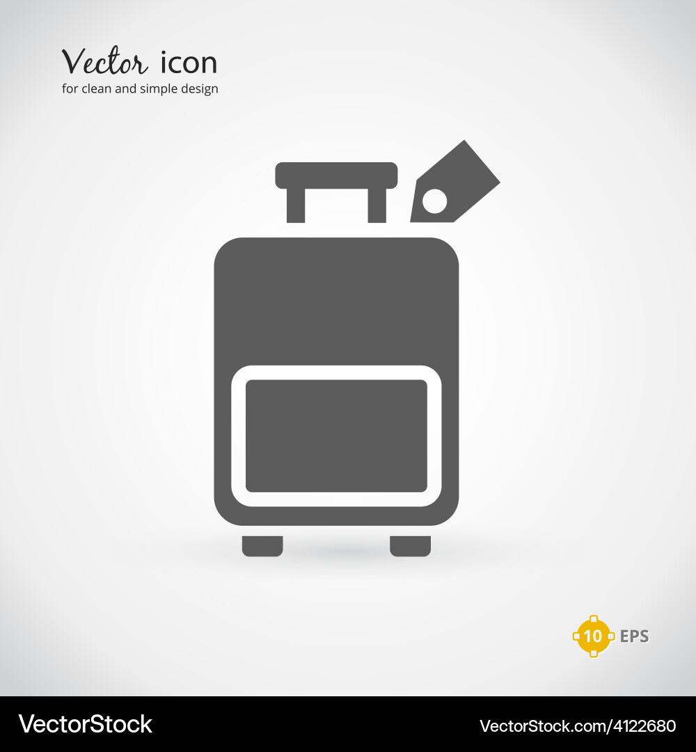 Gray suitcase or luggage graphic design Royalty Free Vector