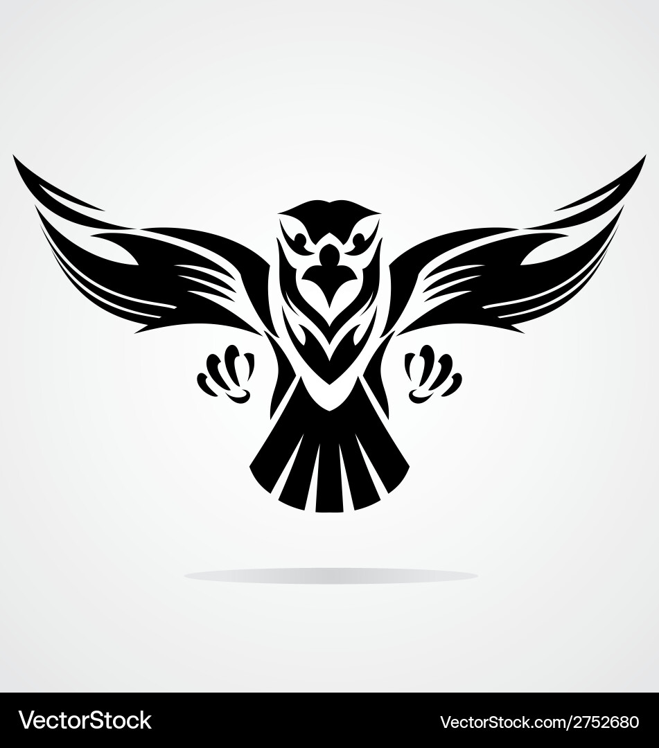 Hawk bird tribal Royalty Free Vector Image - VectorStock