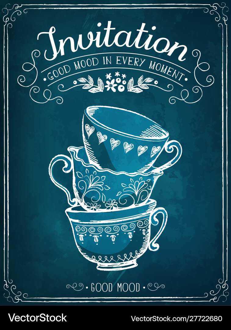 Invitation card retro Royalty Free Vector Image