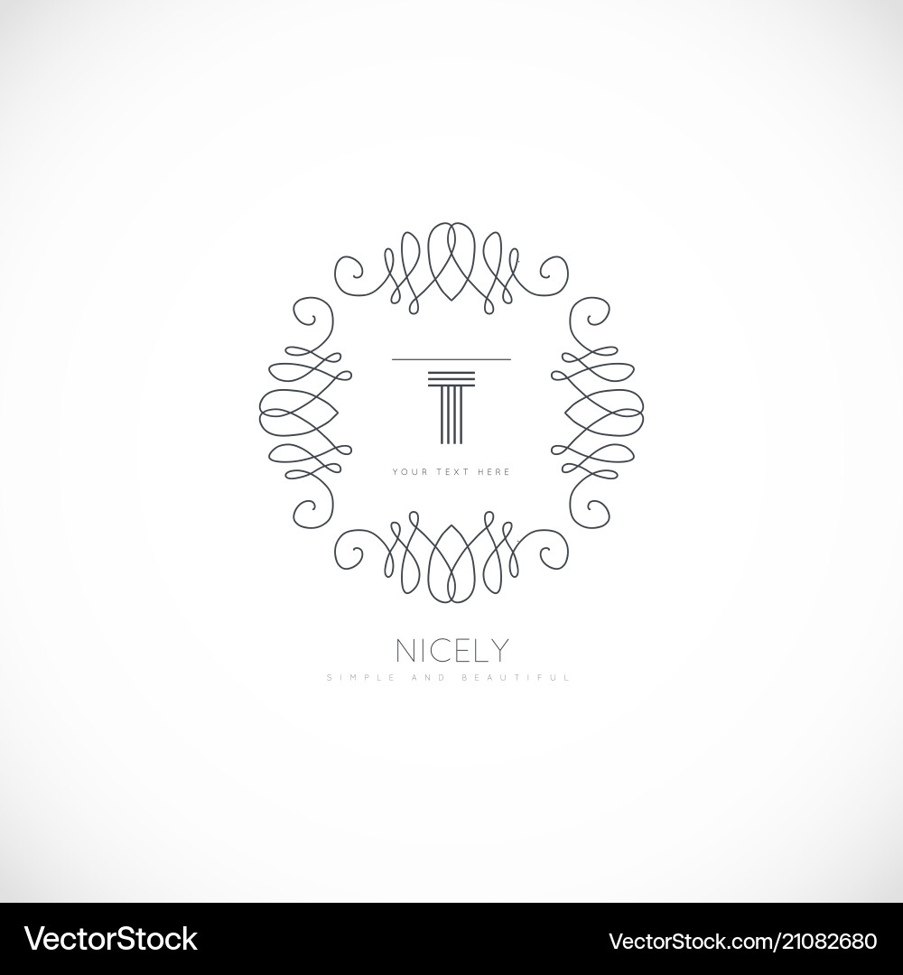 Luxury monogram logo Royalty Free Vector Image