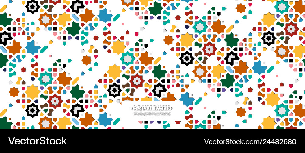 Modern arabesque seamless pattern collection Vector Image