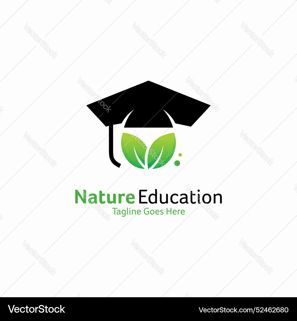 Nature education logo design concept Royalty Free Vector