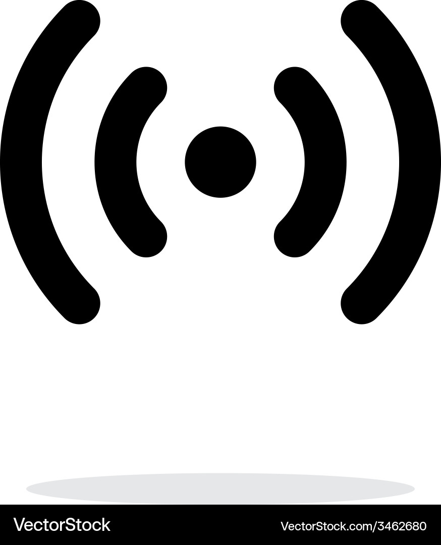 Radio waves icon on white background Royalty Free Vector