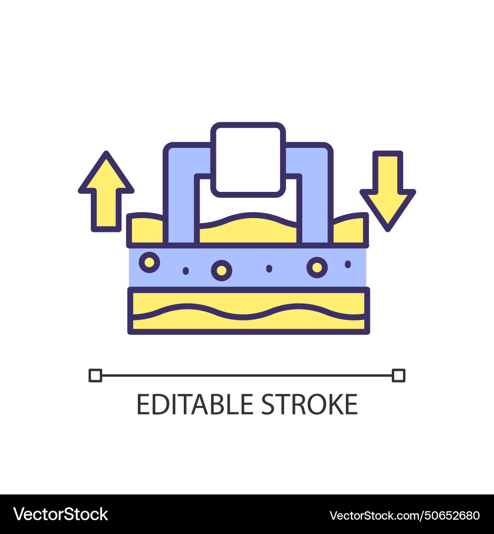 Raw materials mining rgb color icon Royalty Free Vector