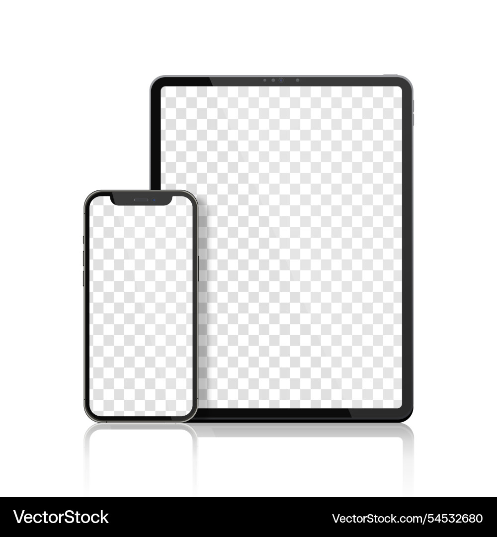 Realistic tablet and smartphone set of device Vector Image