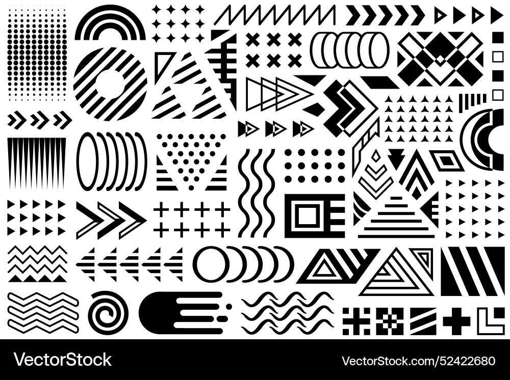 Set of memphis design elements Royalty Free Vector Image
