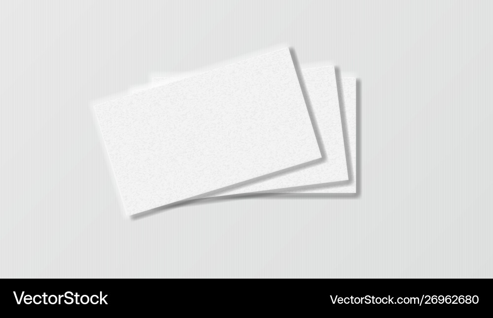 Stack of realistic business cards on white Vector Image