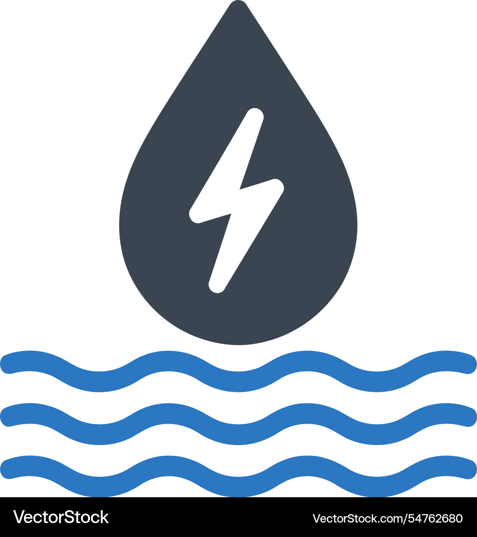 Symbol der Wasserenergie Lizenzfreies Vektorbild