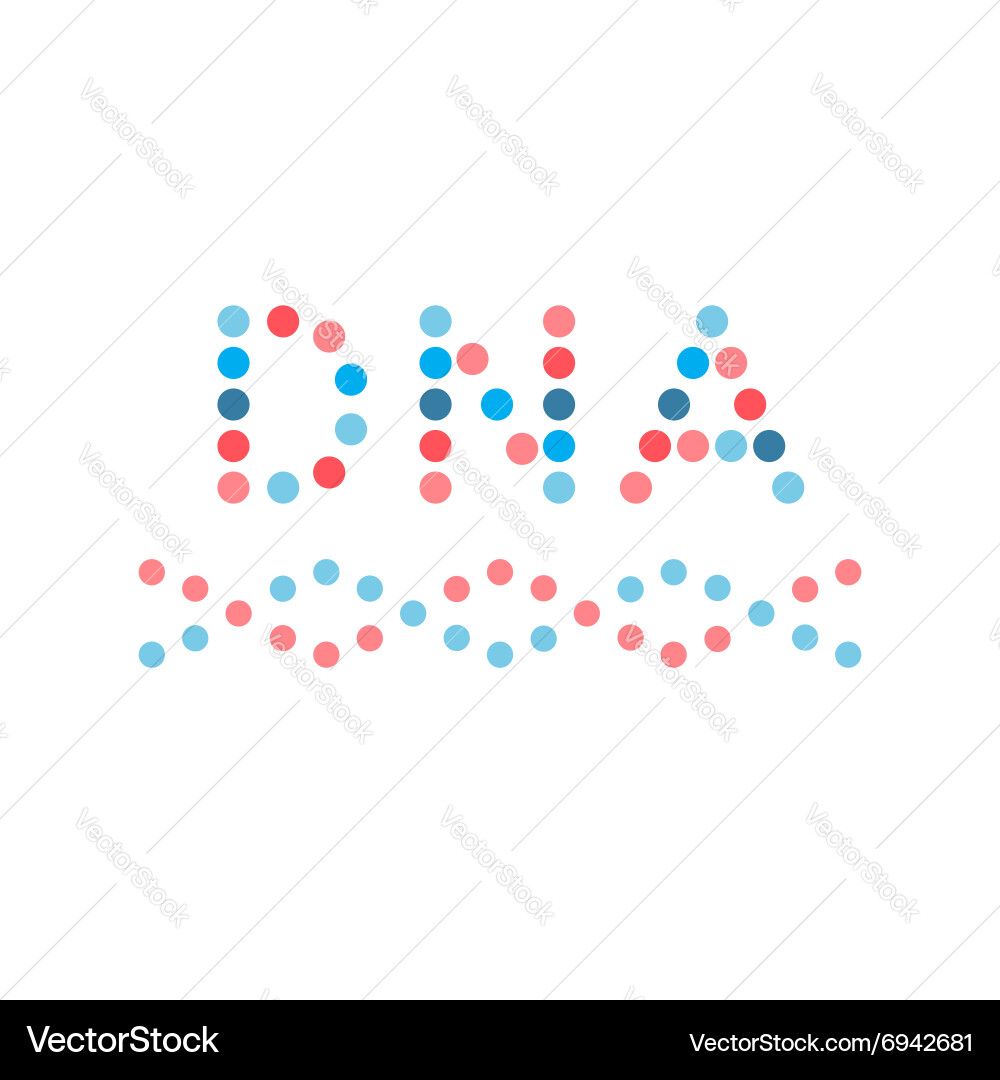 Dna letters icon design template elements Vector Image
