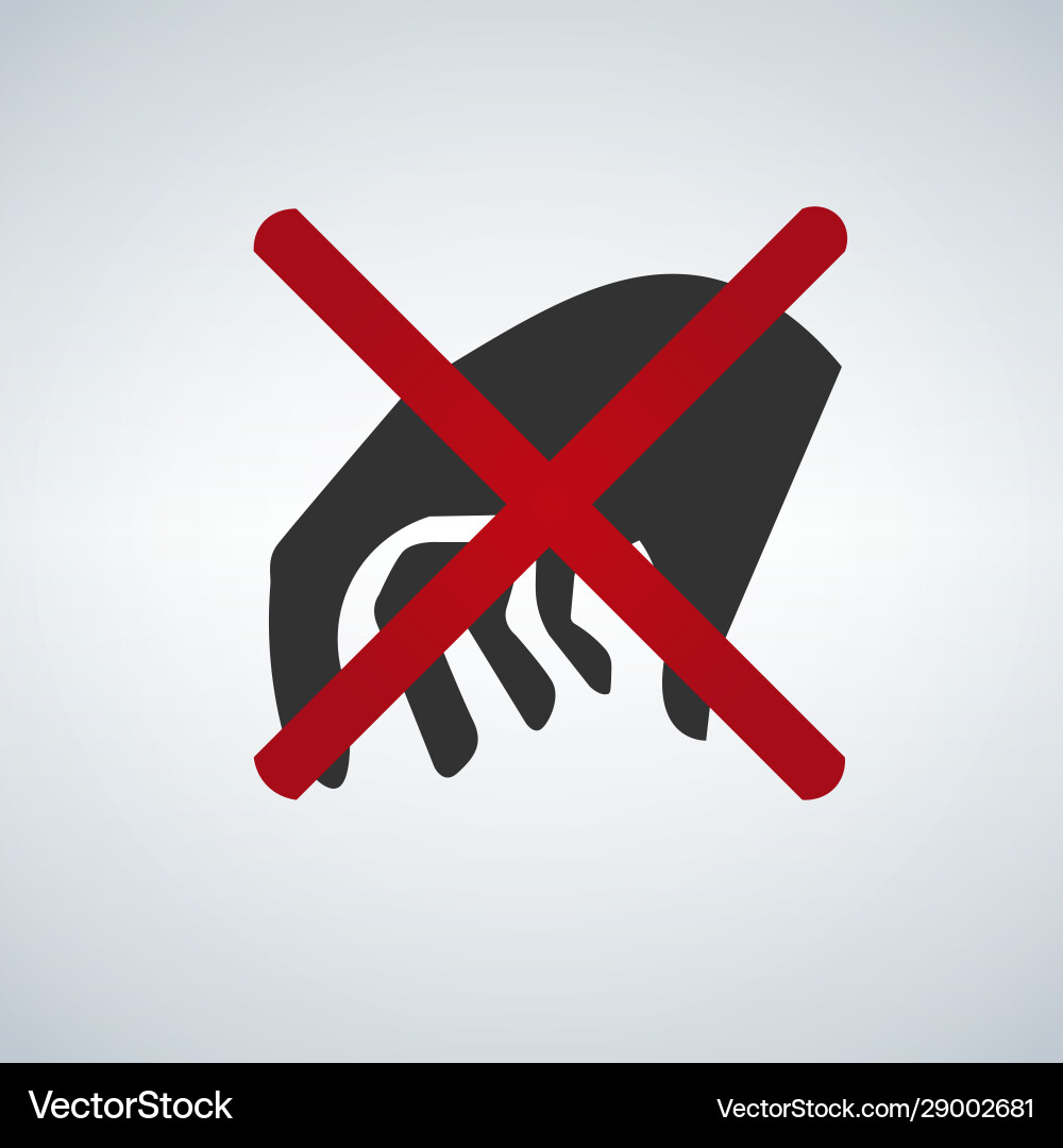 Do not touch prohibition sign Royalty Free Vector Image