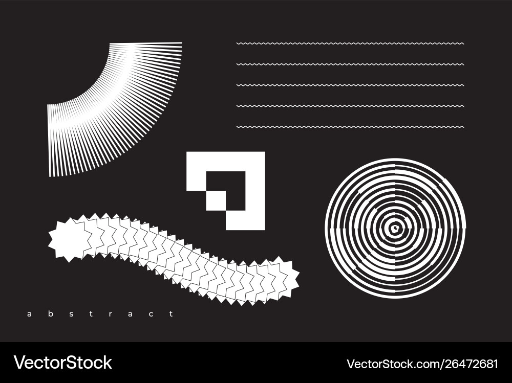 Geometric shapes collection for design Royalty Free Vector