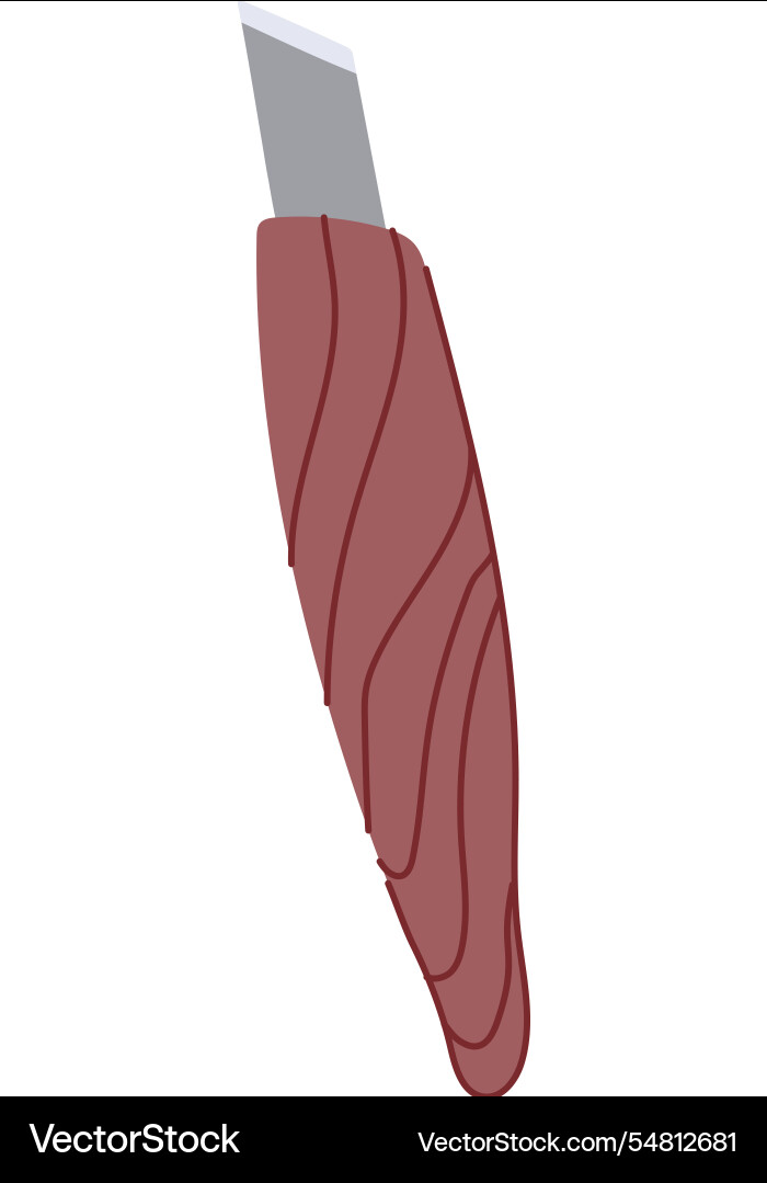 Hand chisel carving cartoon Royalty Free Vector Image