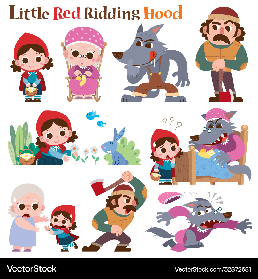 Little red riding hood Royalty Free Vector Image