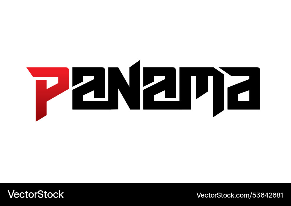 Panama typography design Royalty Free Vector Image