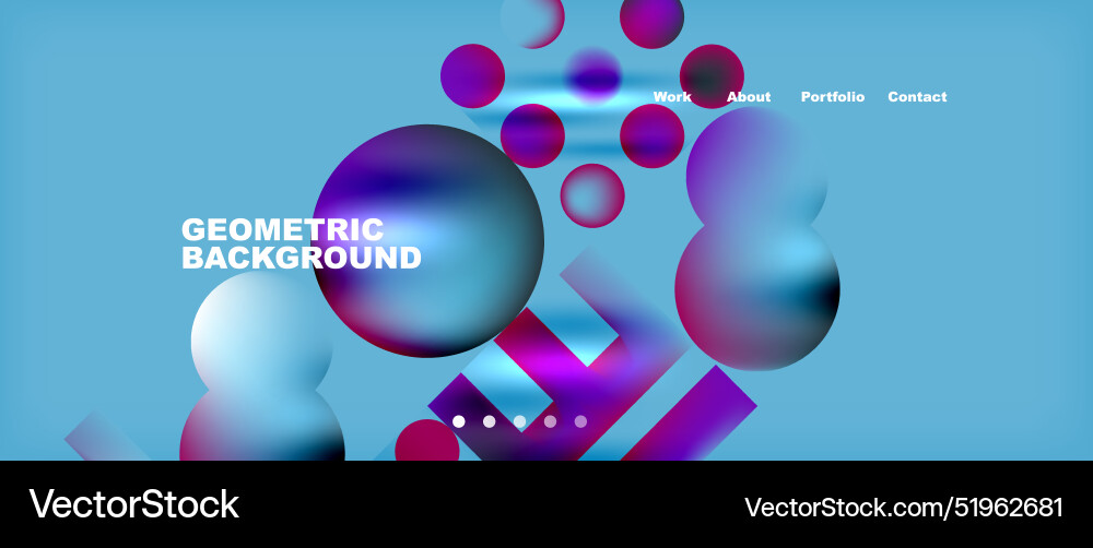 Various colorful geometric shapes abstract web Vector Image