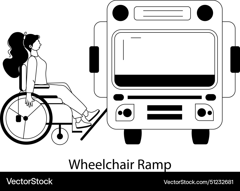 Wheelchair ramp Royalty Free Vector Image - VectorStock